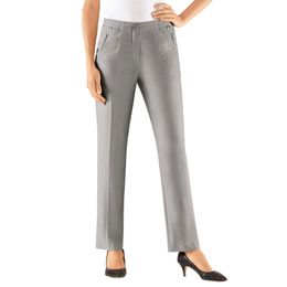 Bügelfaltenhose COME ON Gr. 48, Normalgrößen, grau (grau, meliert) Damen Hosen Bügelfaltenhosen