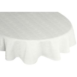 Tischdecke WIRTH "WIESSEE" Tischdecken Gr. B/L: 160 cm x 220 cm, oval, weiß Tischdecken