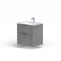 Waschtisch Welltime "Ahus" Waschtische Gr. 60 cm, grau (concrete) Waschtische