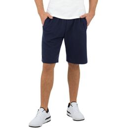 TRIGEMA Bermudas TRIGEMA Shorts in strukturierter Sweat-Qualität (1-tlg), blau