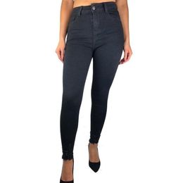 Worldclassca Skinny-fit-Jeans Worldclassca Damen Skinny Jeans high Waist Röhrenjeans Denim Damenjeans Hose Stretch Blogger Fashion Freizeithose Damenhose Party Hose MIT Tasche Used Look 34-48 XS-4XL