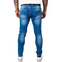 Rock Creek Slim-fit-Jeans Herren Jeans Stonewashed Blau RC-2163
