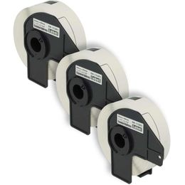 Set 3x Etiketten-Rolle 29mm x 90mm kompatibel mit Brother pt QL-570, QL-580, QL-580N, QL-650, QL650TD Etiketten-Drucker - vhbw