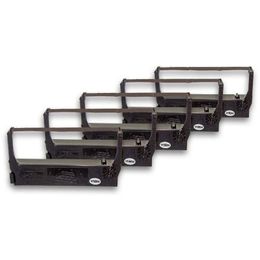 vhbw 5x Farbband Nylonband Tintenband kompatibel mit Nadeldrucker Verifone 250, 250 b, 250 Series, Diamond Supersystem Ersatz für ERC-23, C43S015360,