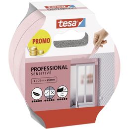Tesa Professional Sensitive 56267-00000-01 Malerabdeckband Rosa l x b) 50 m x 25 mm 2 St.