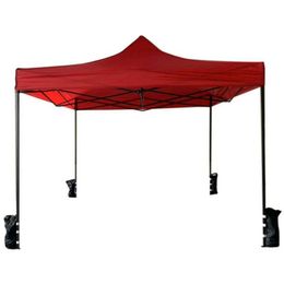 Rebecca Mobili FaltPavillon Gazebo Rot Polyester Metall 4 Gewichte 3x3