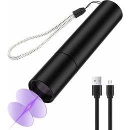 UV-Taschenlampe uv 365 nm Schwarzlicht Hochleistungs-3 w UV-Härtungslampe 3 Modi usb wiederaufladbare Taschenlampen - Minkurow