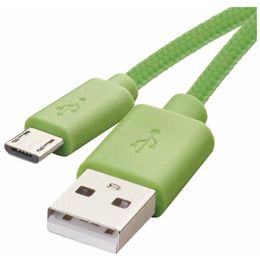 Micro-USB Schnellladekabel auf usb-a 2.0, 480 Mbit/s Ladekabel a auf micro-B für Schnelladen und Datenübertragung, 1 m, grün, SM7006G - EMOS