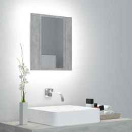 Prolenta Premium - LED-Bad-Spiegelschrank Betongrau 40x12x45 cm - Grau