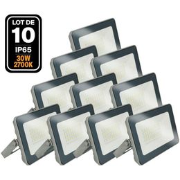 10 LED-Fluter 30W ProLine Warmweiß 3000K Hohe Helligkeit.