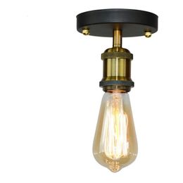Axhup - Deckenleuchte Vorrichtung E27 Halter Vintage Edison Lampenfassung Rustic Lampensockel (Bronze)