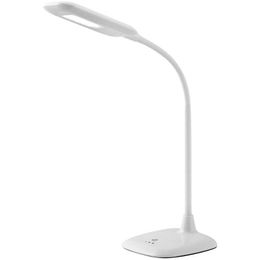 Lampe Nele led Tischleuchte Touchdimmer weiß 1x 5W led integriert (smd), (300lm, 6000K) Mit 3-Stufen-Touchdimmer - weiß - Brilliant