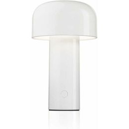 Tragbare LED-Tischlampe mit Berührungssensor, Acryl-Cue, 3 Helligkeitsstufen, Pilz-Pilz-Design, für Schlafzimmer, Bar, Café, Weiß - Minkurow