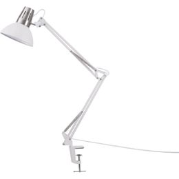 Paco Home - led Lampe Tischlampe Deko Tischleuchte Schreibtischlampe Arbeitszimmer Büro E27 Tischleuchte - Weiß, Silber 1