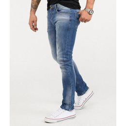 Rock Creek Slim-fit-Jeans Herren Jeans Stonewashed Hellblau RC-2162