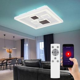 etc-shop - Smart rgb led Decken Lampe Ess Zimmer fernbedienung Tages-Licht Leuchte steuerbar per App