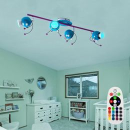 etc-shop Decken Lampe Kinder Zimmer Spots verstellbar Fernbedienung dimmbar im Set inkl. rgb led Leuchtmittel