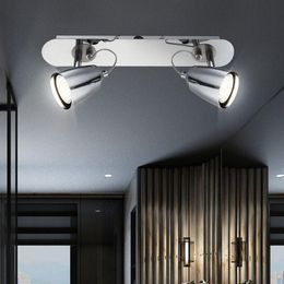 etc-shop - led Decken Lampe Spot Strahler Wohn Ess Zimmer Chrom Leuchte verstellbar