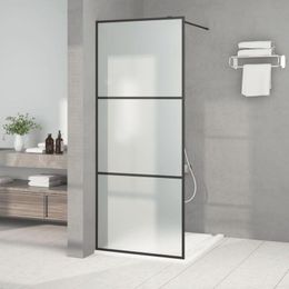 Duschwand für Begehbare Dusche,Duschtrennwand Schwarz 80x195 cm Matt ESG-Glas vidaXL