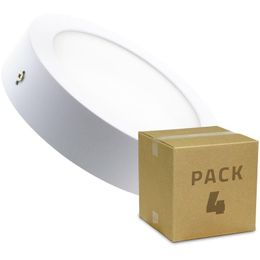 LEDKIA - 4er Pack LED-Deckenleuchte Rund 12W (4St.) Warmes Weiß 2800K - 3200K 120º