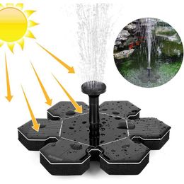 Solarbrunnen, 1,5 w Solarteichpumpe mit 4 Effekten Solarwasserpumpe mit einer maximalen Höhe von 70 cm Solar-Schwimmbrunnenpumpe für Gartenteich oder