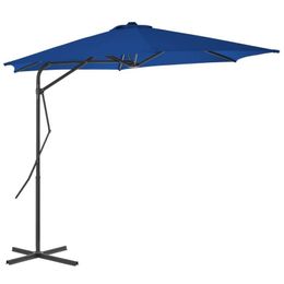 Sonnenschirm,Gartenschirm mit Stahlmast Blau 300x230 cm vidaXL