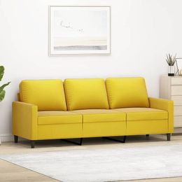 Bonnevie - 3-Sitzer-Sofa Gelb 180 cm Samt vidaXL65683