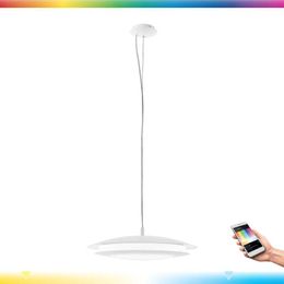 Eglo - 98042 led Pendelleuchte moneva-c in weiß Ø48,5cm H:150cm dimmbar mit Connect Funktion