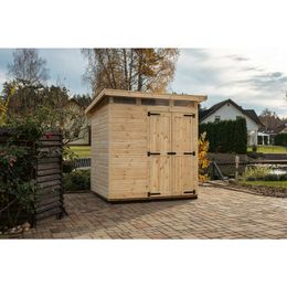 Gartenhaus Strongbox l - Robustes Gerätehaus aus natürlicher Holz, 203x163 cm, Natur - Natur - Upyard