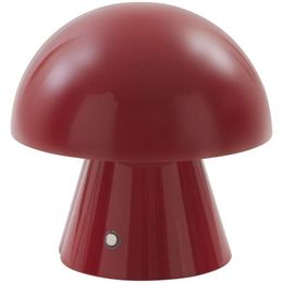 LINDBY - LED-Akkutischlampe Nevijo, rot, usb, Touchdimmer - Rot