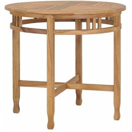 Esstisch,Esszimmertisch,Speisetisch für Wohnzimmer, Esszimmer ø 80 cm Massivholz Teak AGHDE187566 MAISONCHIC