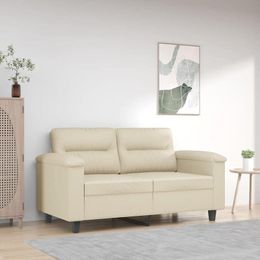 Bonnevie - 2-Sitzer-Sofa Creme 120 cm Kunstleder vidaXL136192