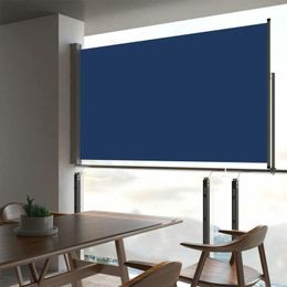 Ausziehbare Seitenmarkise 140 x 300 cm Blau - Blau - Prolenta Premium
