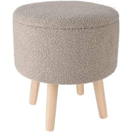 Home&Styling Home&styling - Hocker mit Stauraum Ø35x40 cm Taupe - Taupe