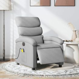 Bonnevie - Massagesessel Elektrisch Hellgrau Stoff vidaXL27718