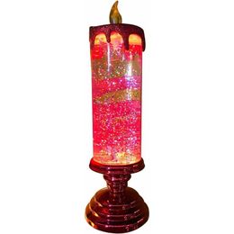 Christbaumschmuck-Set Weihnachtsschmuck Große Christbaumschmuck-LED-Weihnachtskerze USB-Farbwechsel Wasserdichte glitzernde flammenlose Kerze für