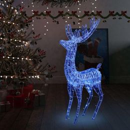 LED-Rentier xxl Acryl Weihnachtsdeko,Weihnachtshirsch Beleuchtet,Weihnachtsbeleuchtung für Außen und Innen 250 led 180 cm Blau CIW35181 MAISONCHIC