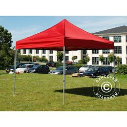 Dancover Faltzelt Faltpavillon Wasserdicht FleXtents pro Steel 3x3m Rot - Rot