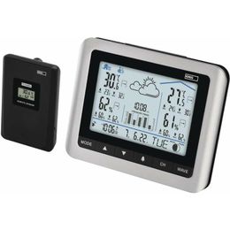 Funk Wetterstation mit weißer Hintergrundbeleuchtung, Außensensor, Temperatur, Luftfeuchtigkeit, Wettervorhersage, Max, Min-Messwerte, E0316 - EMOS