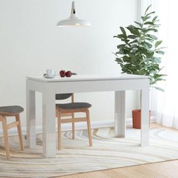 MAISONCHIC Esstisch Tisch für Wohnzimmer, Küche, Esszimmer Hochglanz-Weiß 120x60x76 cm Holzwerkstoff DE92070