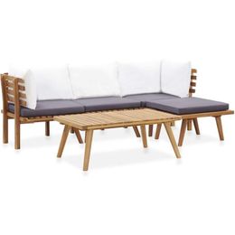 5-tlg. Garten-Lounge-Set Massivholz Akazie Vidaxl Braun