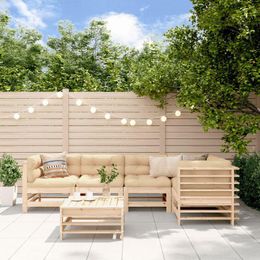 6-tlg. Garten-Lounge-Set,Gartenmöbel-Set,Terrassen-Sitzgruppe mit Kissen Massivholz AGHDE719605 MAISONCHIC