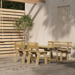 Bonnevie - 4-tlg. Gartenmöbel Set Sitzgruppe Garten mit Tisch und Stühlen - Kiefernholz Imprägniert BV759986