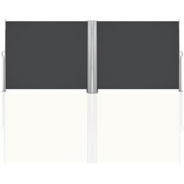 Seitenmarkise Sichtschutz 160x600cm Markise Seitenwand Sonnenschutz Camping Wandmarkise grau - Tolletour