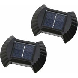 Qiedie - 2er-Pack solarbetriebene RGB-solarbetriebene wasserdichte LED-Solarleuchten für den Außenbereich für die Gartendekoration