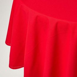 Homescapes - Tischdecke aus 100% Baumwolle, 180 cm rund, rot - Rot