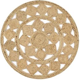 Bonnevie - Teppich,Fußmatte Handgefertigt Jute Geflochten 150 cm vidaXL