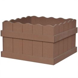 Garten-Hochbeet,Blumenkasten,Pflanzkasten Balkon, Terrasse, Garten 40x40x25 cm Braun VMEC706559 MAISONCHIC