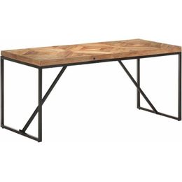 MAISONCHIC Esstisch Tisch für Wohnzimmer, Küche, Esszimmer 160x70x76 cm Massivholz Akazie und Mango DE87969