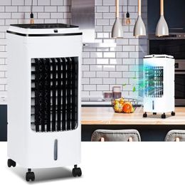 VINGO Mobile Klimaanlage mit Fernbedienung Schwingfunktion & Timer Klimagerät 70 Watt 54 cm Luftkühler 3 Geschwindigkeiten Weiß - Weiß